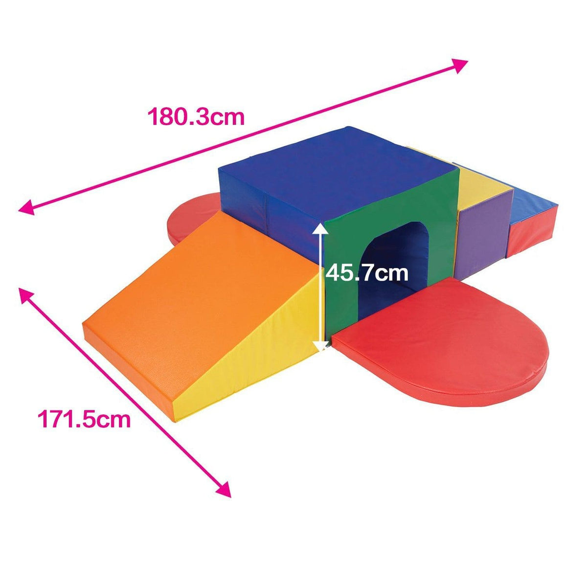 YOZZI Large Soft Foam Block Indoor Tunnel Maze Climber Foam Playset - 6 ...