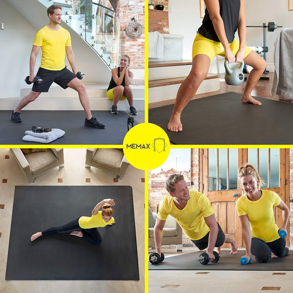 MEMAX Exercise Mat - Ultra Durable, Non-Slip - Gym Plus