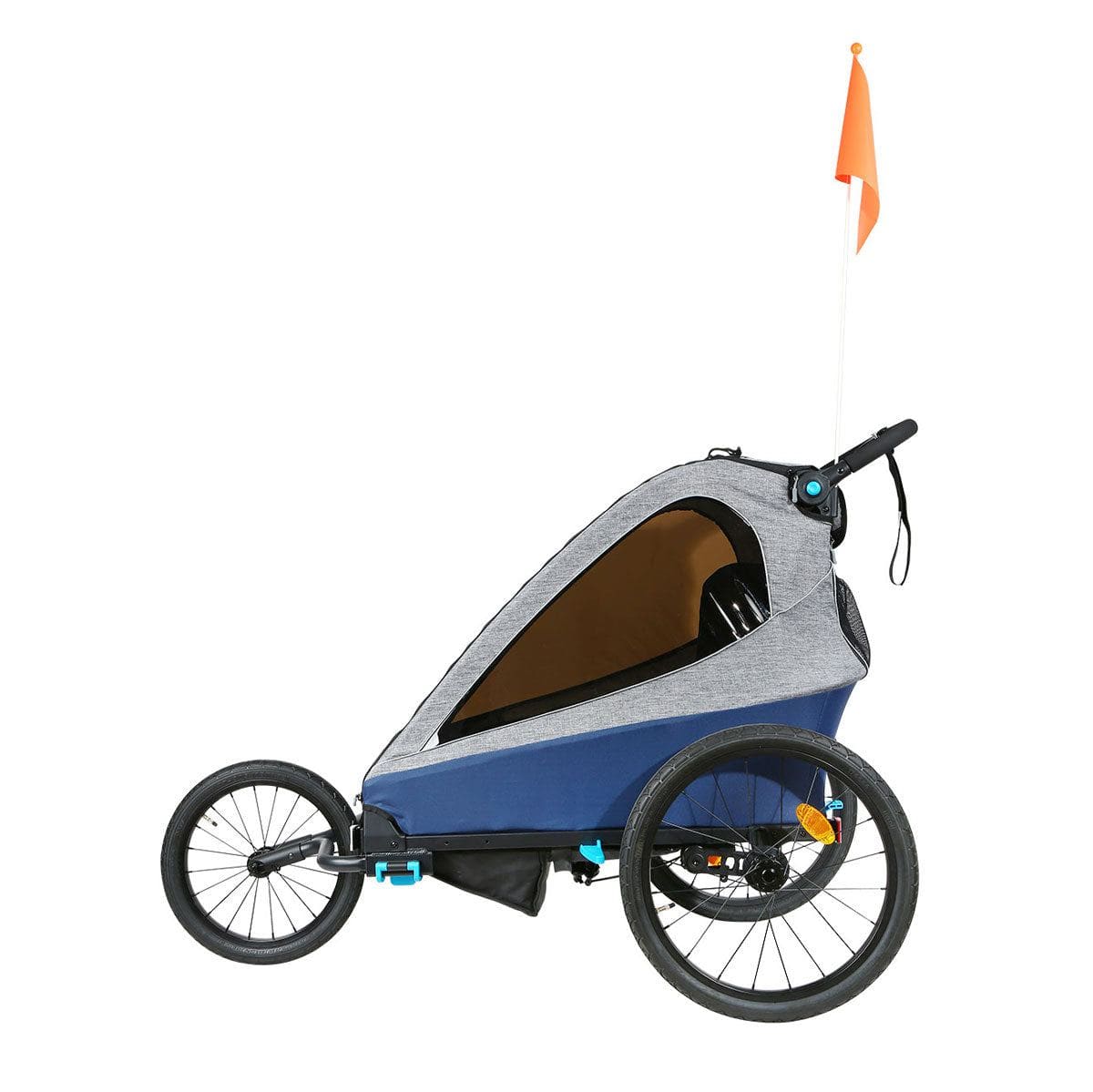 Deluxe Kids Bike Trailer 3 In 1 Foldable Jogger Stroller Transport ...
