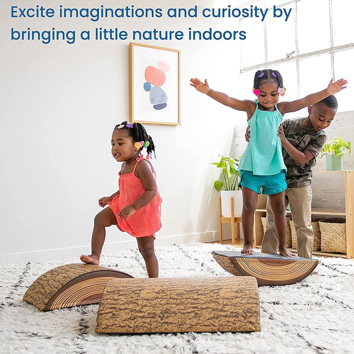 Tree Log Climber Play Set, Kids Climbing and Stepping Logs - 3 Piece ...