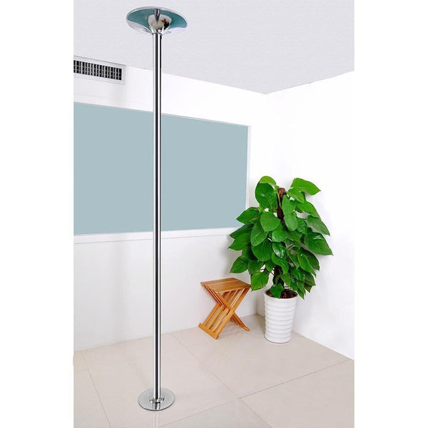 Portable Dancing Pole - Static and Spinning (Chrome) - Gym Plus