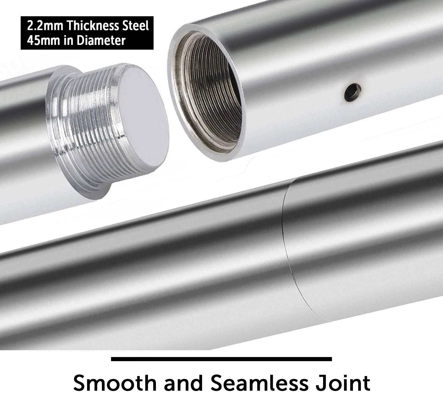 Portable Dancing Pole - Static and Spinning (Chrome) - Gym Plus