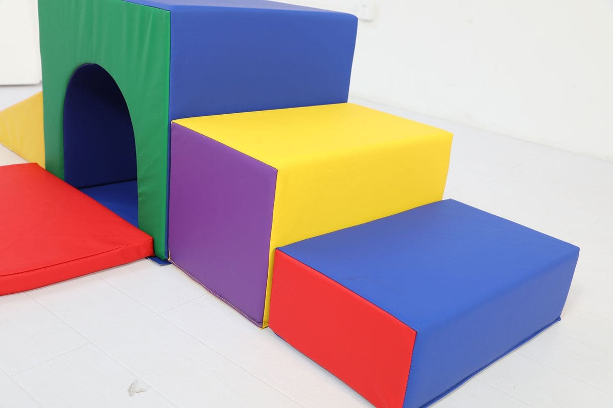 YOZZI Large Soft Foam Block Indoor Tunnel Maze Climber Foam Playset - 6 ...